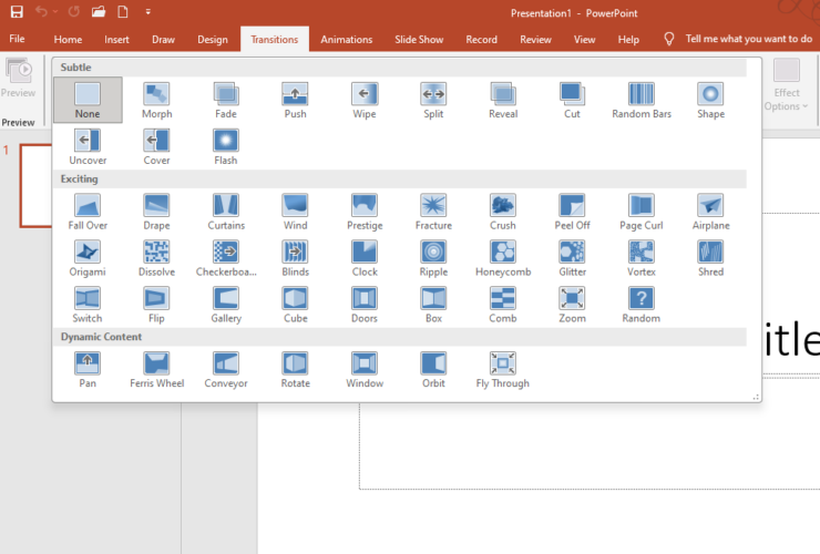 Introduction to Transitions in Microsoft PowerPoint