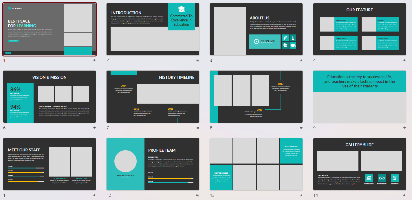 Educational Academic PPT Template - XplorePPT.com